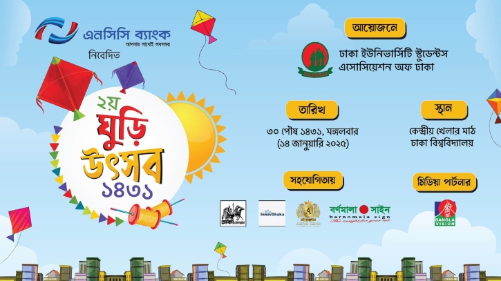 বর্ণাঢ্য আয়োজনে মঙ্গলবার ঢাবিতে দিনব্যাপী ঘুড়ি উৎসব